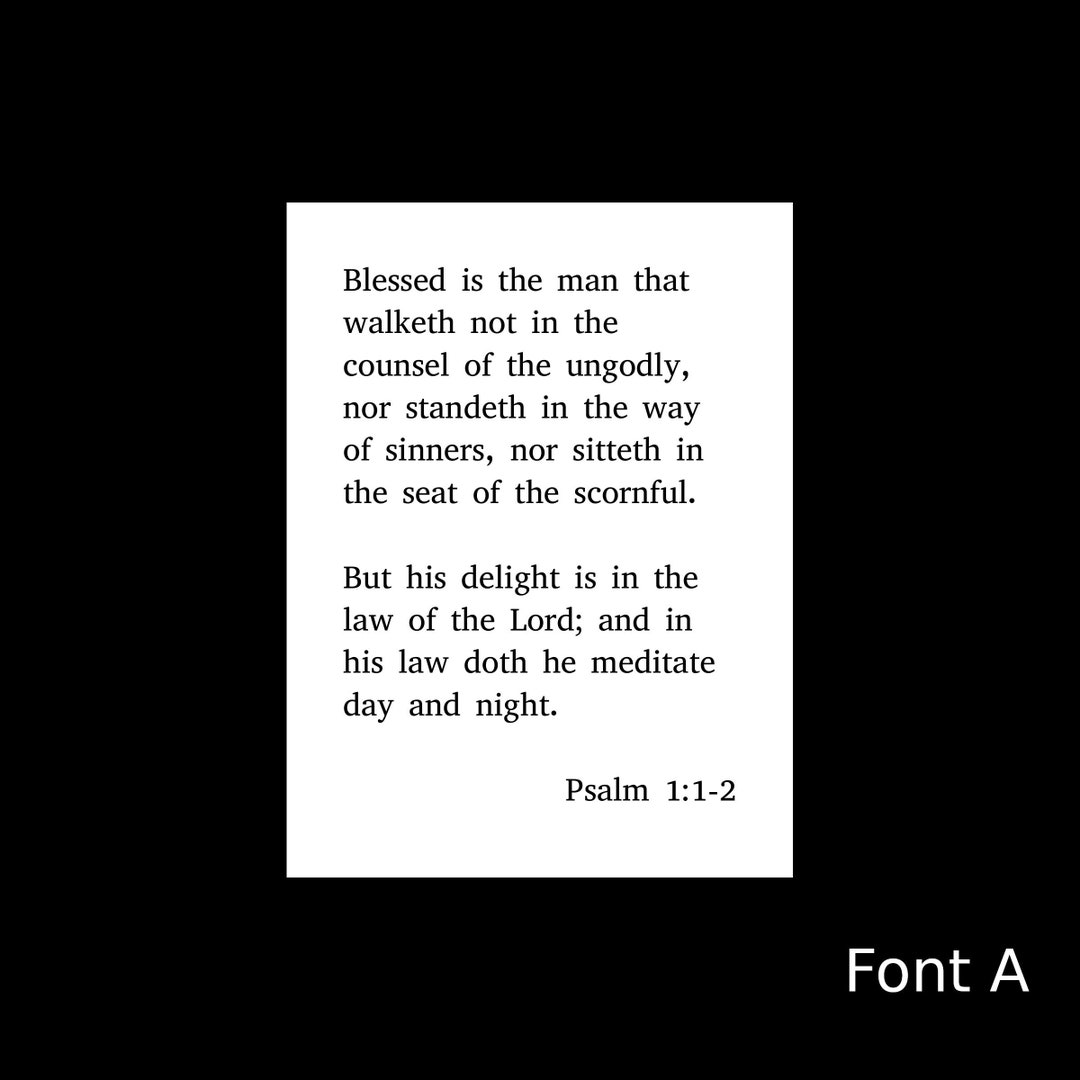 Biblical Bible Quote Verse Scripture Minimalist Large Art Poster Print ...
