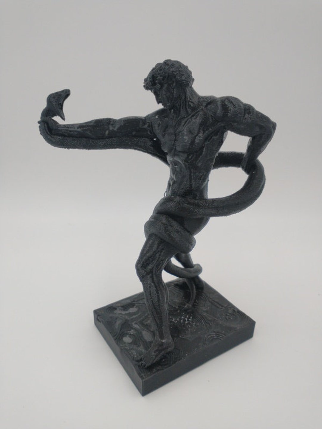 Athlete Wrestling a Python 3D Print Sculpture Statue Figure Figurine ...