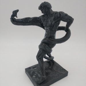 Athlete Wrestling a Python 3D Print Sculpture Statue Figure Figurine ...