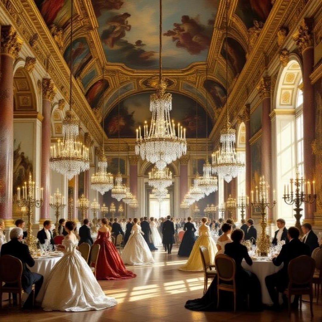 Ornate Fancy Formal Banquet Hall Murals Lights Party Poster Print A 24 ...