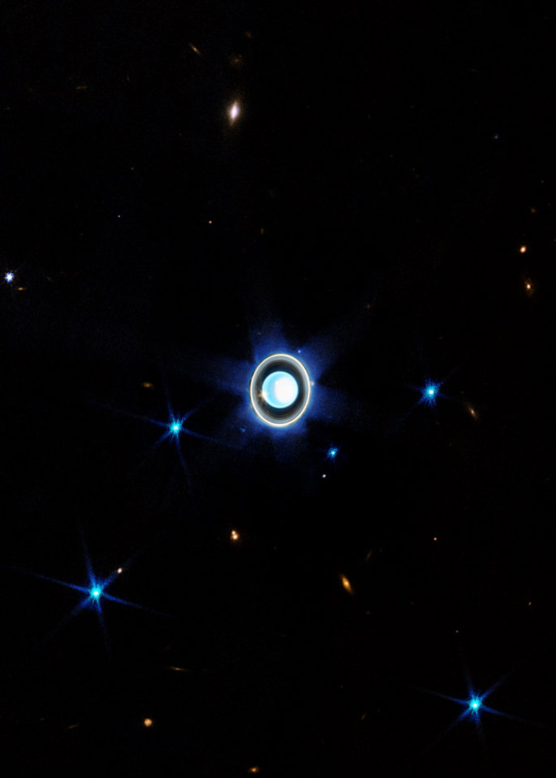 Uranus With Rings Stars Solar System James Webb Space Telescope Photo ...