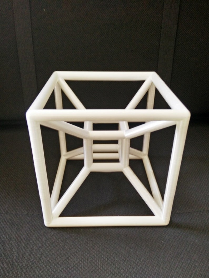 Tesseract Hypercube 3D Printed 4th Dimension Physics Geometry - Etsy