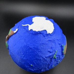 The World Earth Planet Globe 3D Printed Model Sculpture Hand Painted ...