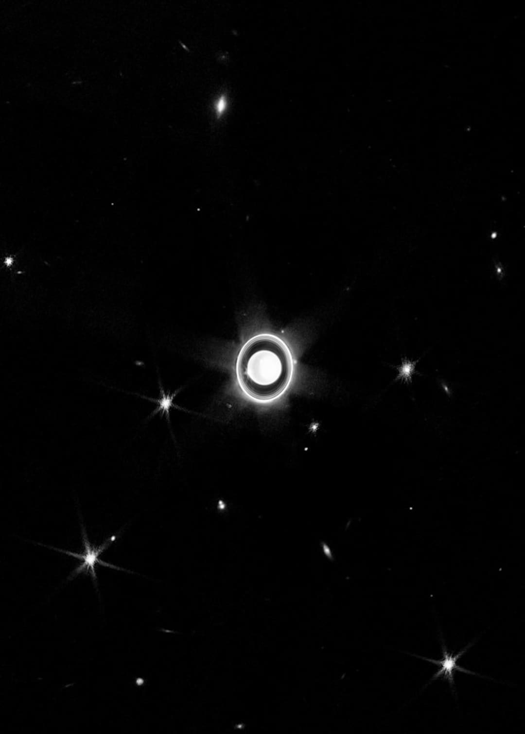 Uranus With Rings Stars Solar System James Webb Space Telescope Photo ...