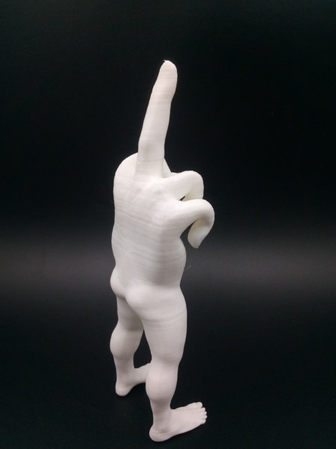 Middle Finger Figure With Legs Person Character 3D Printed Sculpture ...