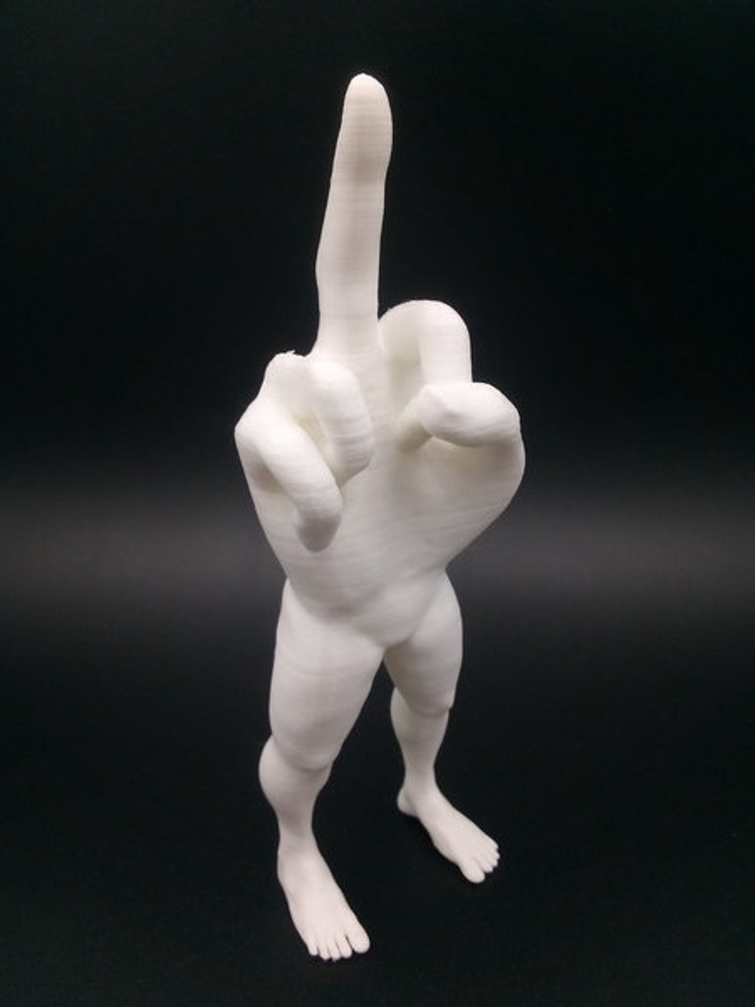 Middle Finger Figure With Legs Person Character 3D Printed Sculpture ...