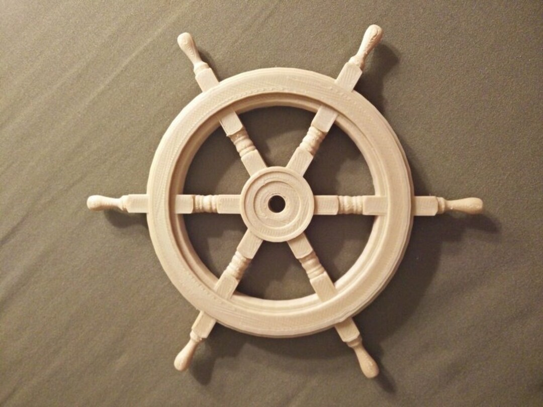Traditional Ship's Wheel 3D Printed Model Sculpture Ship Nautical ...