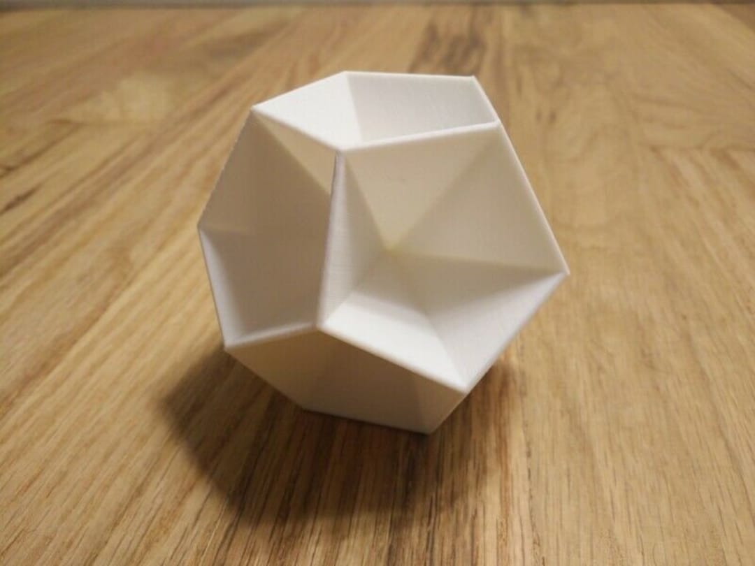 Concave Dodecahedron 3D Print Model Sculpture Geometry Math - Pick Size ...