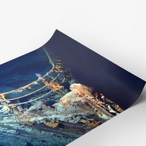 Wreck of the RMS Titanic Bow Section Water Photo Photograph Art Print ...