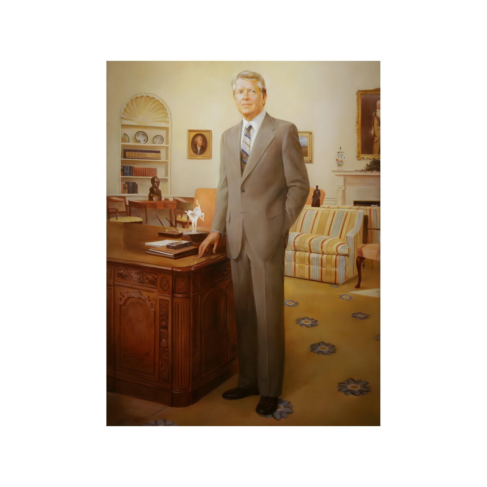 Jimmy Carter by Robert Templeton 1980 Painting Portrait Poster Art ...