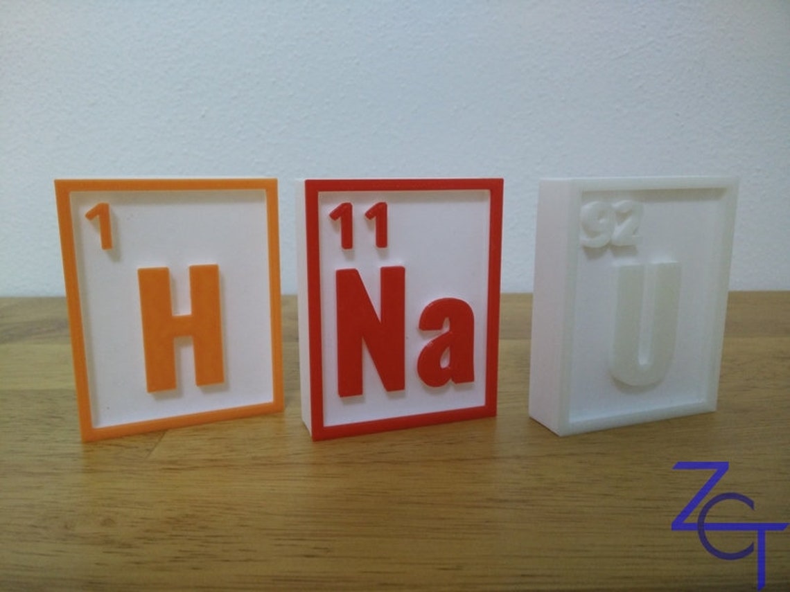 Periodic Table of the Elements Element Tile Sculpture - Etsy