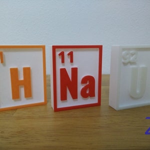 Periodic Table of the Elements Element Tile Sculpture - Etsy