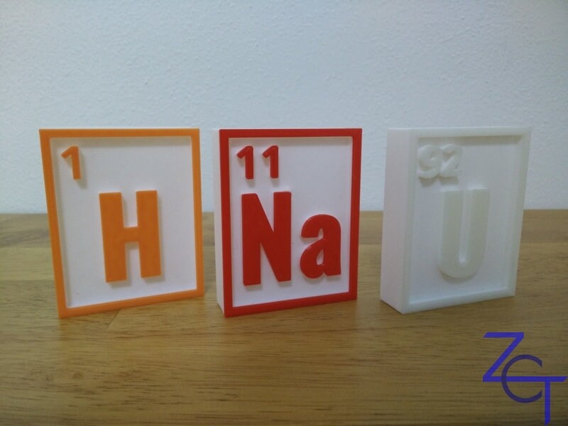 Periodic Table of the Elements Element Tile Sculpture - Etsy