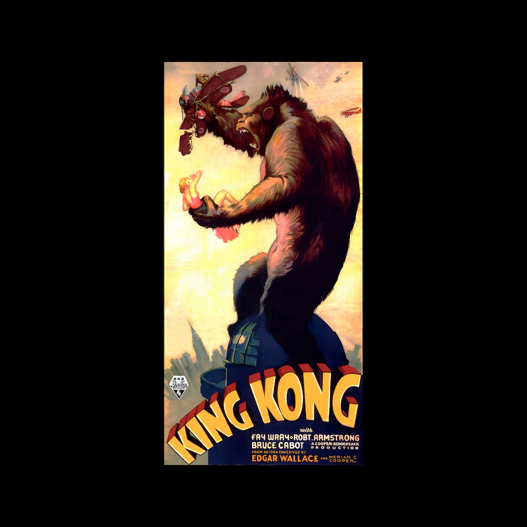 King Kong 1933 Fay Wray Robert Armstrong Movie Poster Film Cinema Art ...