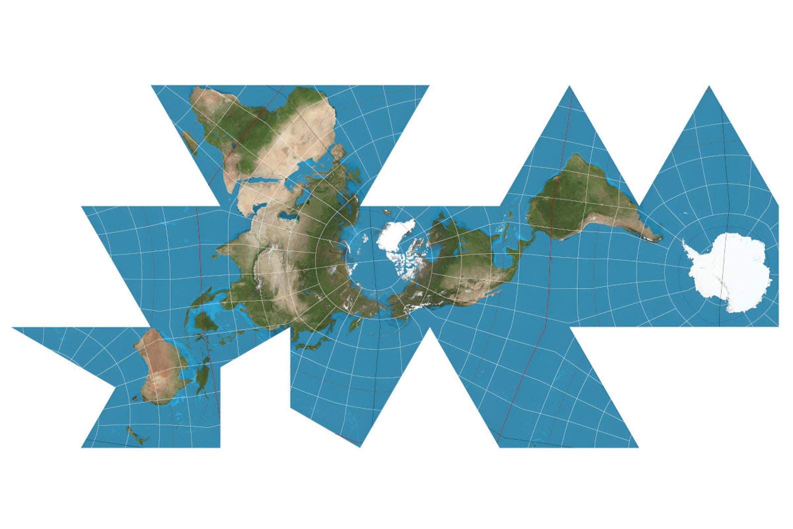 Buckminster Fuller Dymaxion Projection Earth Satellite World - Etsy