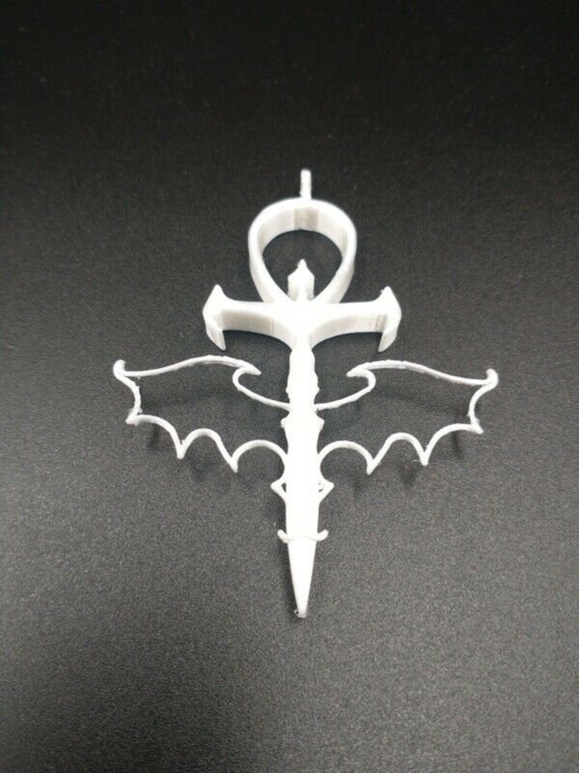 Egyptian Vampire Ankh Pendant W/ Bat Wings 3D Print Sculpture - Etsy