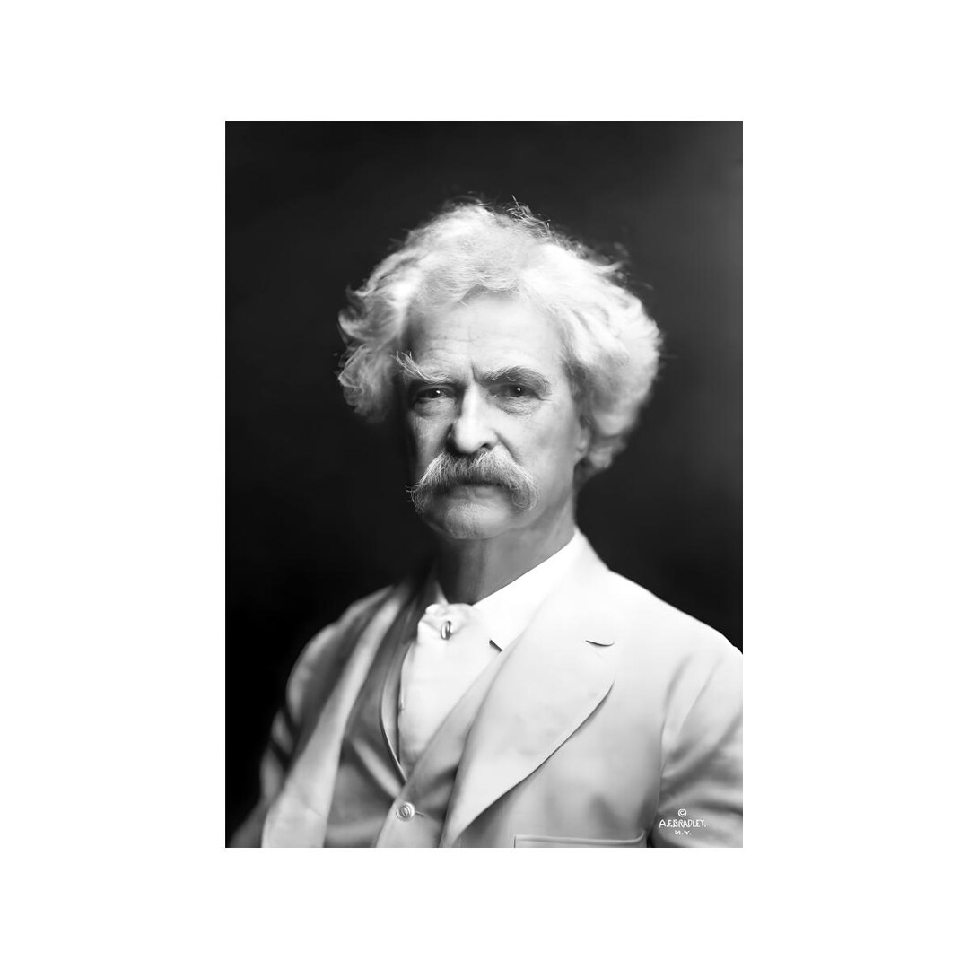 Mark Twain A.F. Bradley Author Portrait Photo Poster Art Print - Etsy