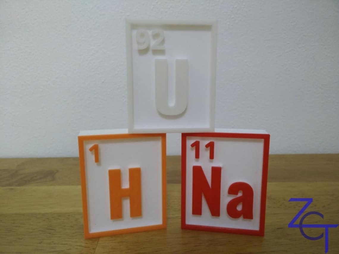 Periodic Table of the Elements Element Tile Sculpture - Etsy
