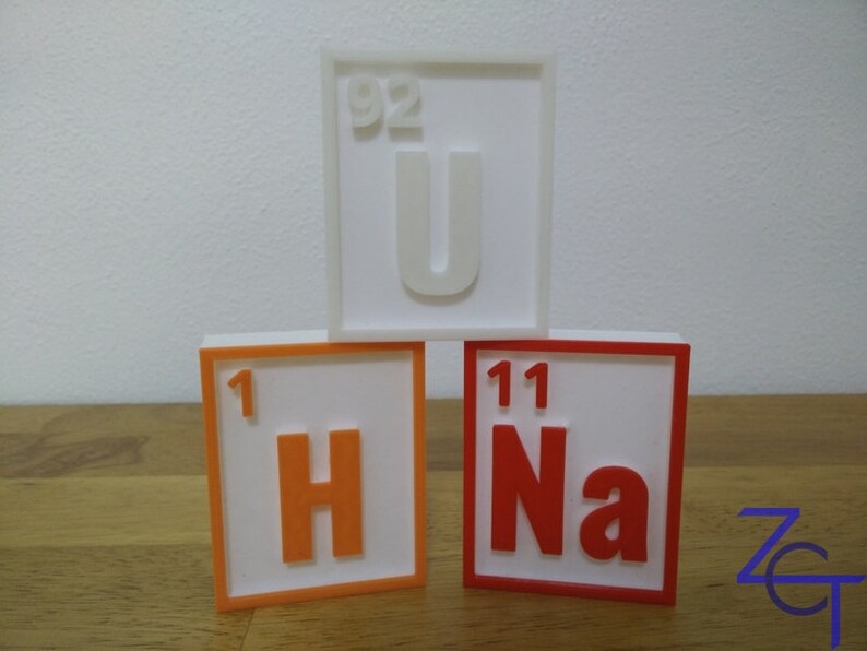 Periodic Table of the Elements Element Tile Sculpture - Etsy