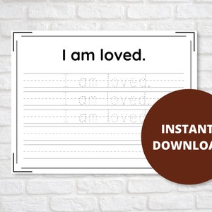 Kids Affirmations Writing Practice, Kindergarten and First Grade ...