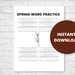 Spring Word Tracing Worksheet, Printable Kids Writing Practice ...
