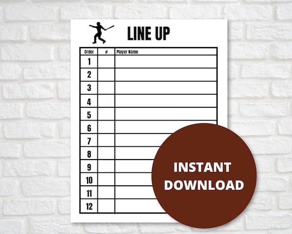 Player List Printable Template