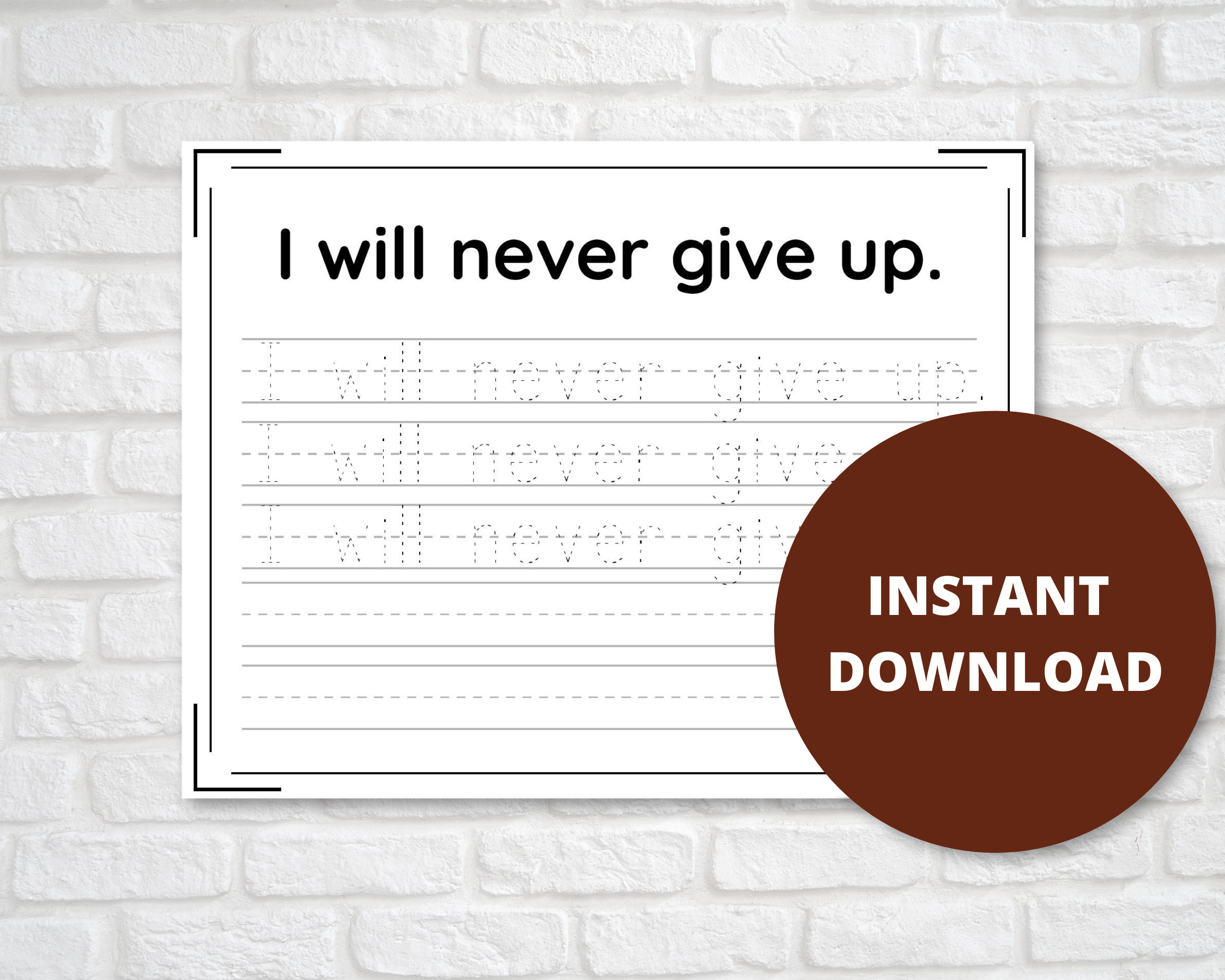 Kids Affirmations Writing Practice, Kindergarten and First Grade ...