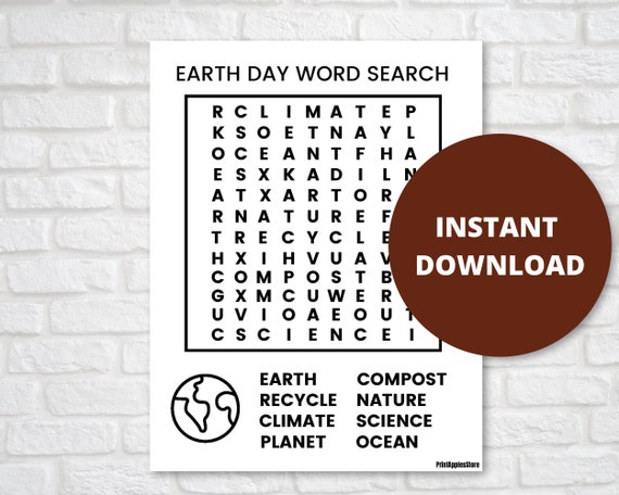 Easy Earth Day Word Search