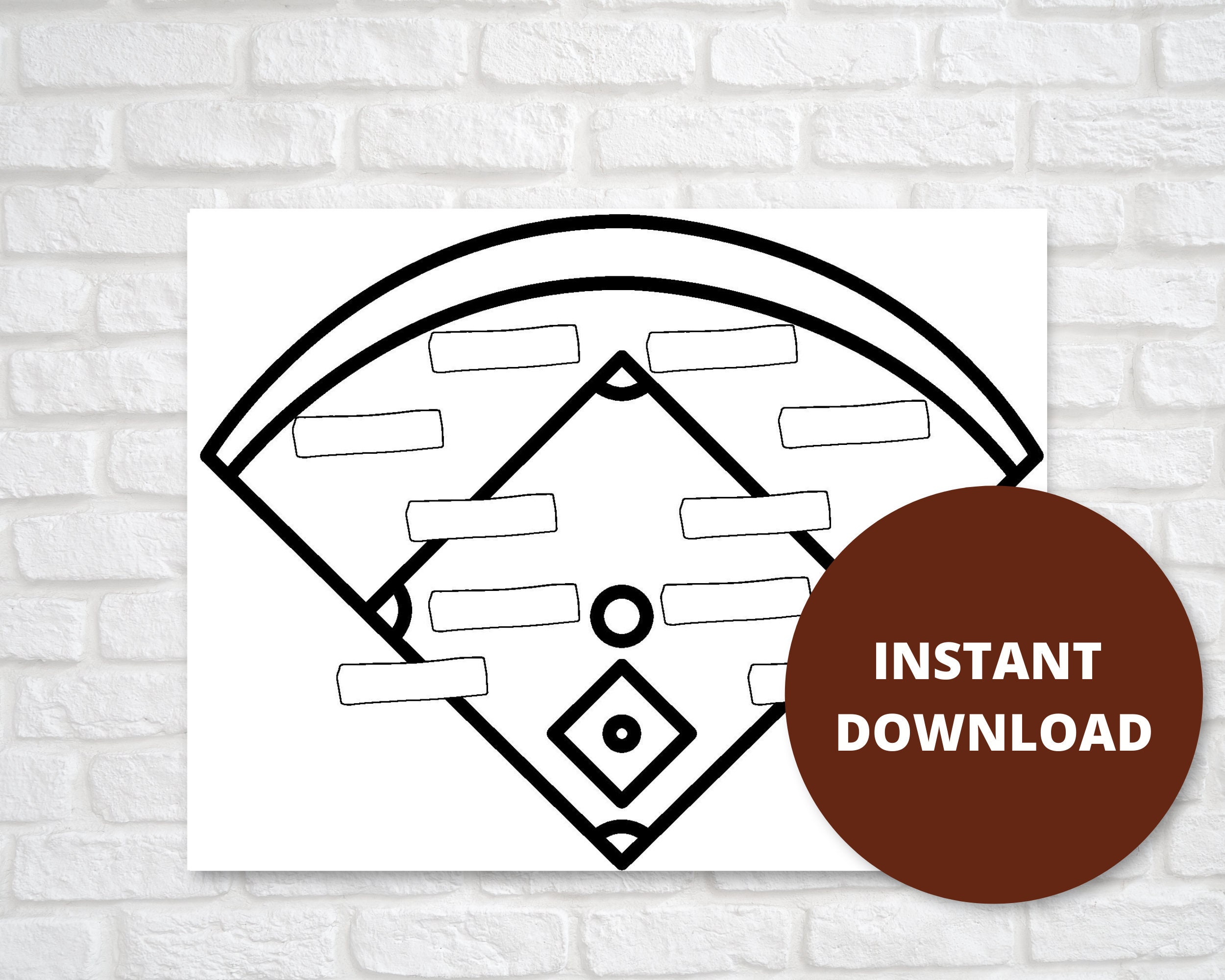 Baseball Diamond, Baseball / Softball Player Line Up, Player Positions ...