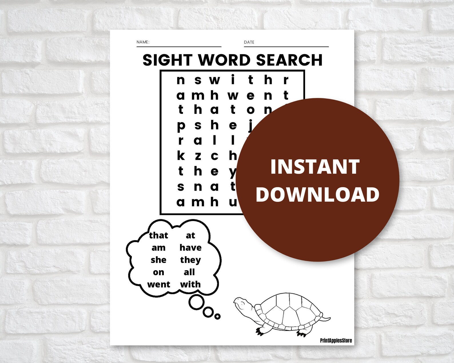 Sight Word Search Worksheets, Kids Sight Words Practice, Pre K ...