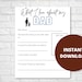 Father's Day Printable, What I Love About My Dad Printable for Kids - Etsy