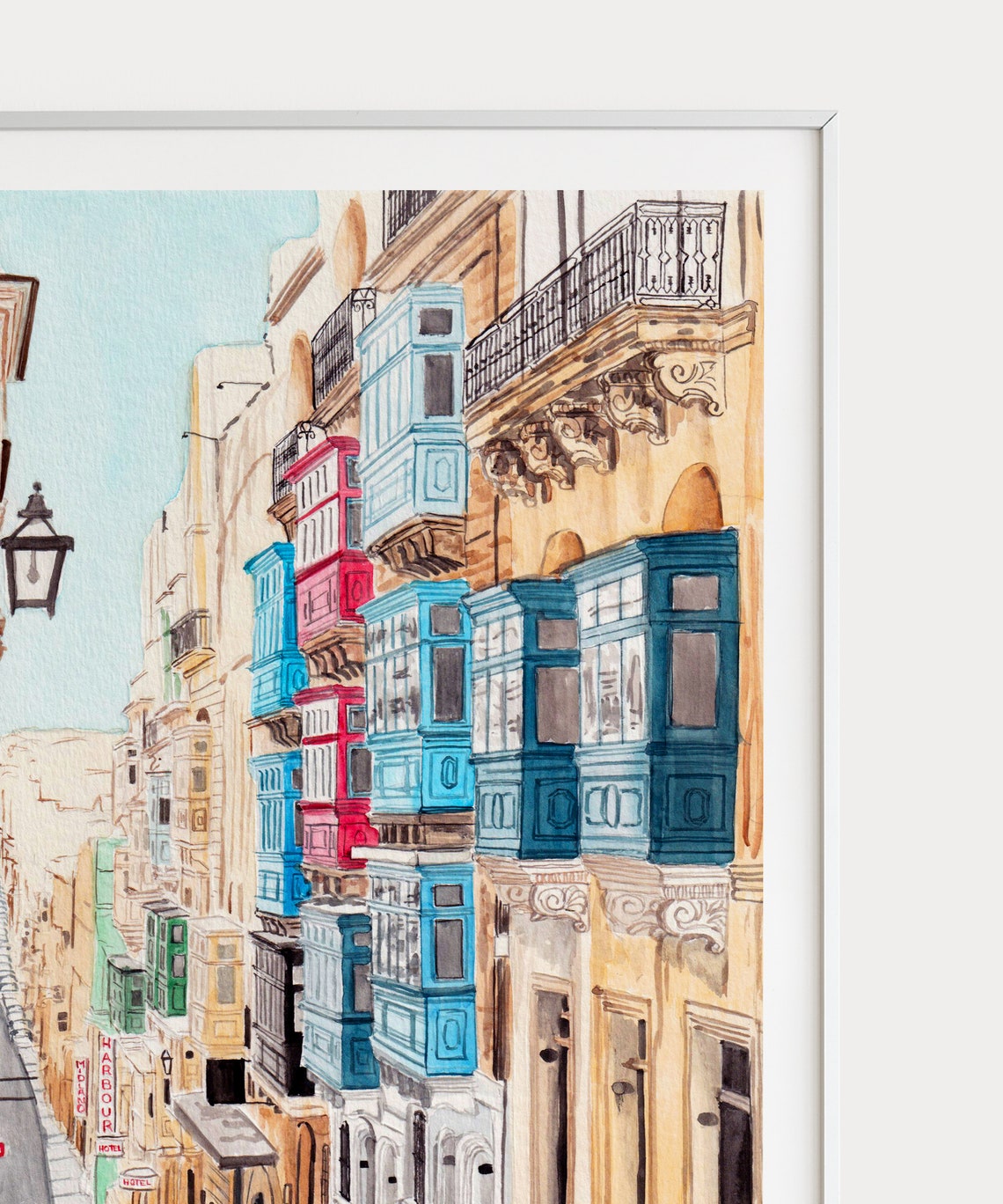 Valletta Print Malta Wall Art Valletta Painting Malta Art - Etsy