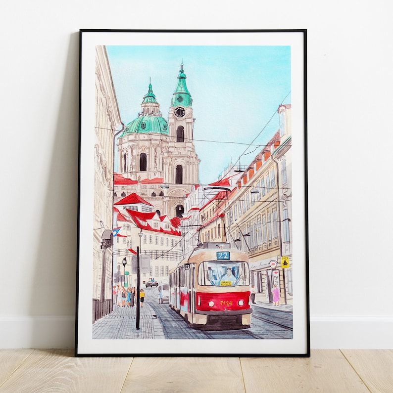 Prague Czech Republic Prague Art Print Prague Cityscape - Etsy