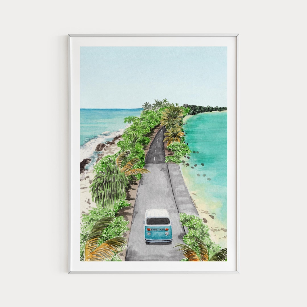 Tuvalu Print, Watercolor Painting, Tuvalu Wall Art, Coastal Decor ...