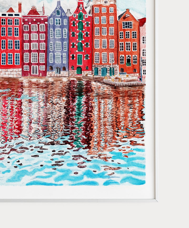 Amsterdam Print Netherlands Print Amsterdam Painting | Etsy