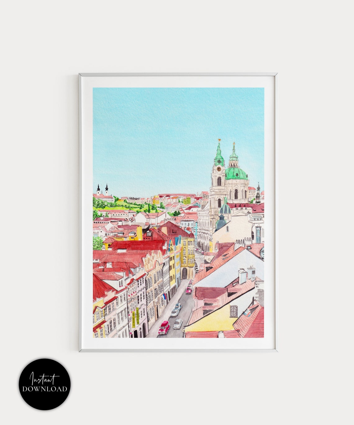 Prague Art Print Czech Republic Wall Art Prague Cityscape - Etsy