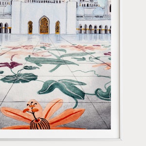 Sheikh Zayed Grand Mosque Print, Abu Dhabi Wall Art, UAE Print, Sheikh ...