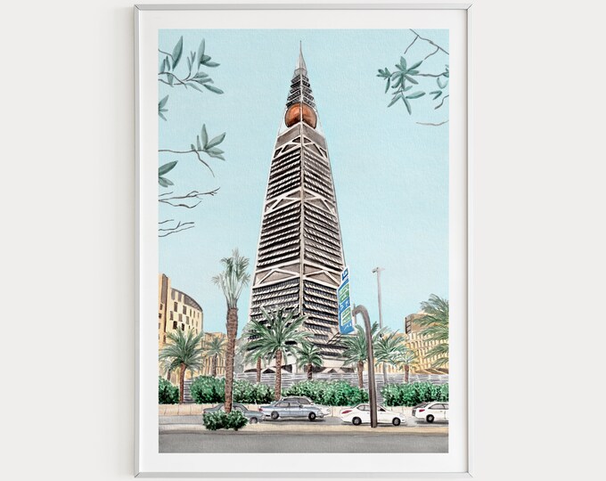 Riyadh Print, Saudi Arabia Wall Art, Saudi Arabia Decor, Riyadh ...