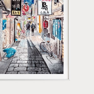 Osaka Print, Japan Wall Art, Watercolor Painting, Osaka Art, Osaka ...