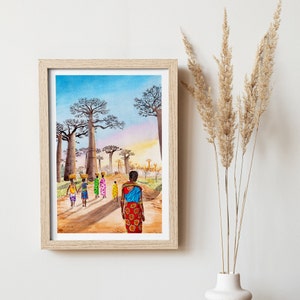 Madagascar Print, Baobab Trees, Madagascar Wall Art, Africa Print ...