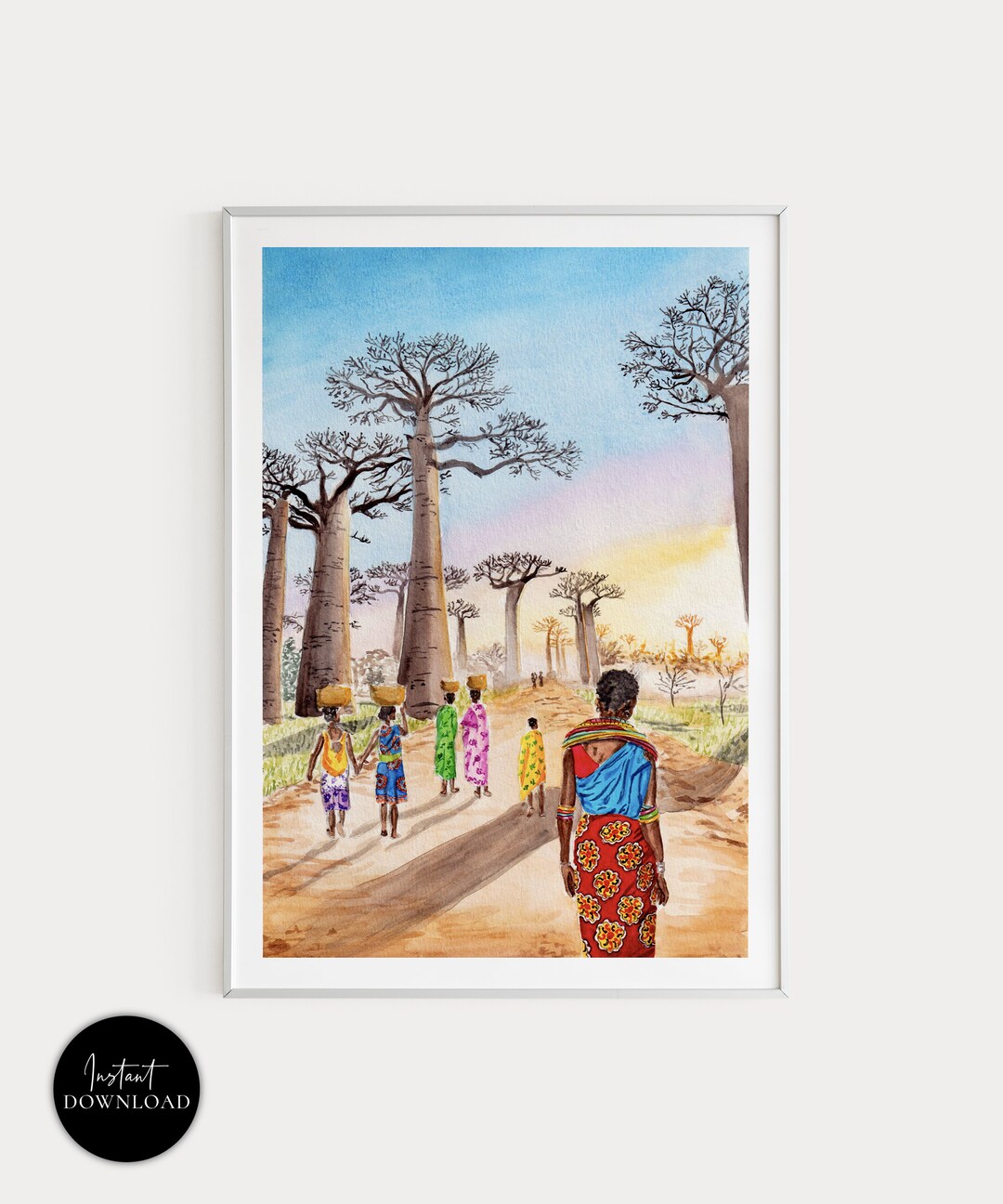Madagascar Print, Baobab Trees, Madagascar Wall Art, Africa Print ...