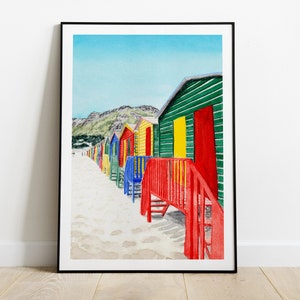 Muizenberg Beach Print, Cape Town Wall Art, South Africa Art Print ...