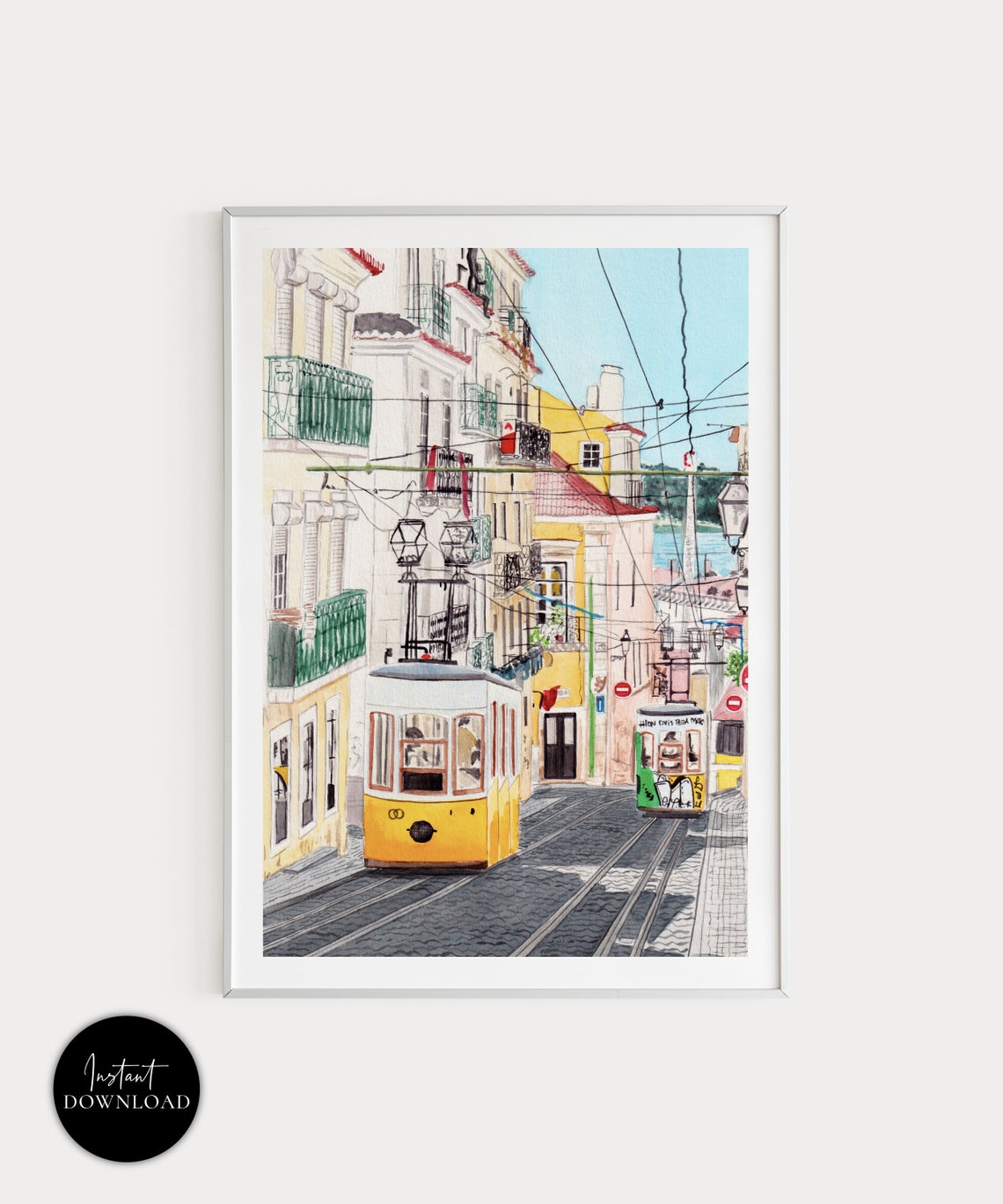 Lisbon Print Lisbon Wall Art Portugal Art Print Lisbon - Etsy
