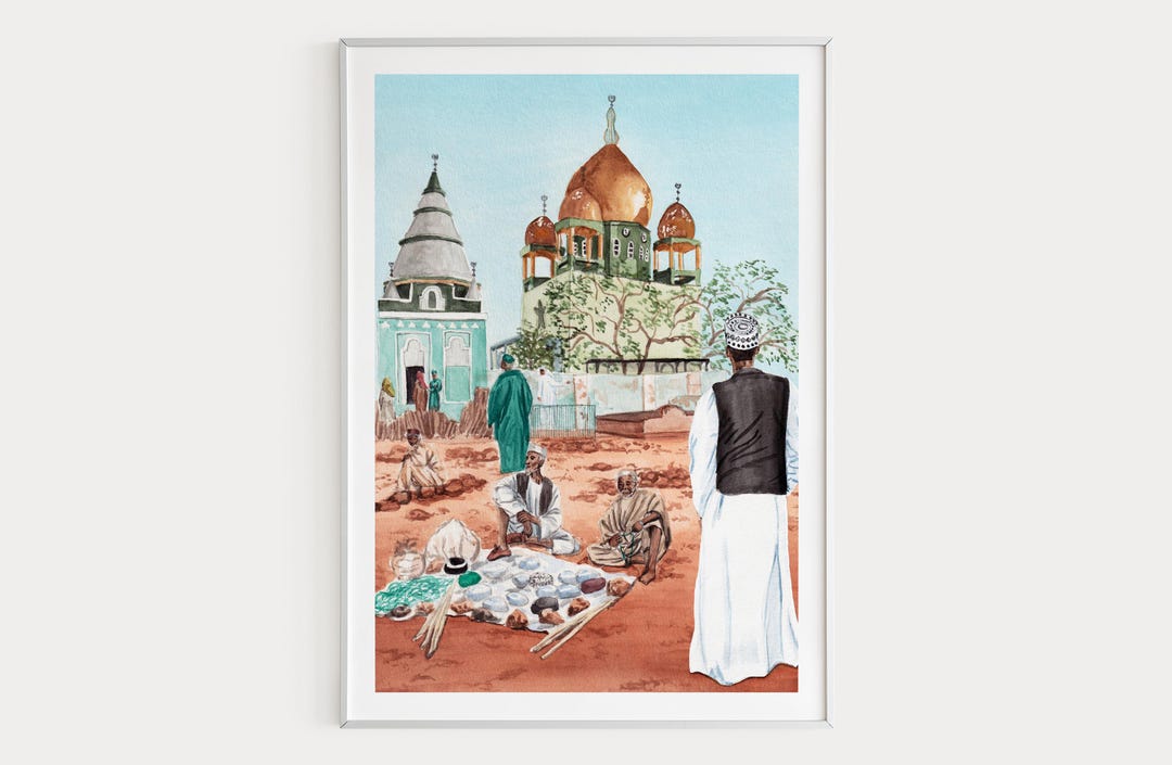 Khartoum Watercolor Print, Sudan Wall Art, Khartoum Cityscape Painting ...