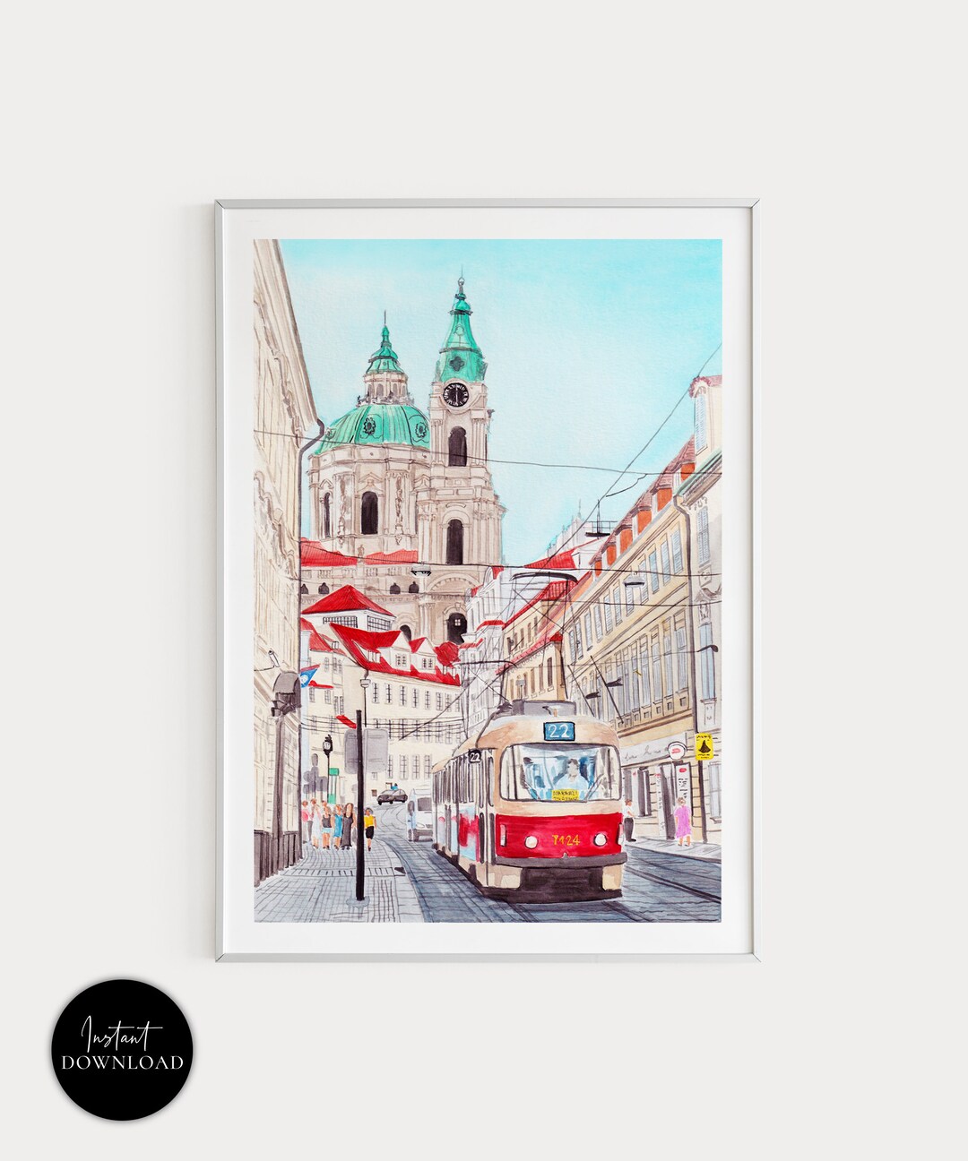 Prague Czech Republic, Prague Art Print, Prague Cityscape, Prague Wall ...