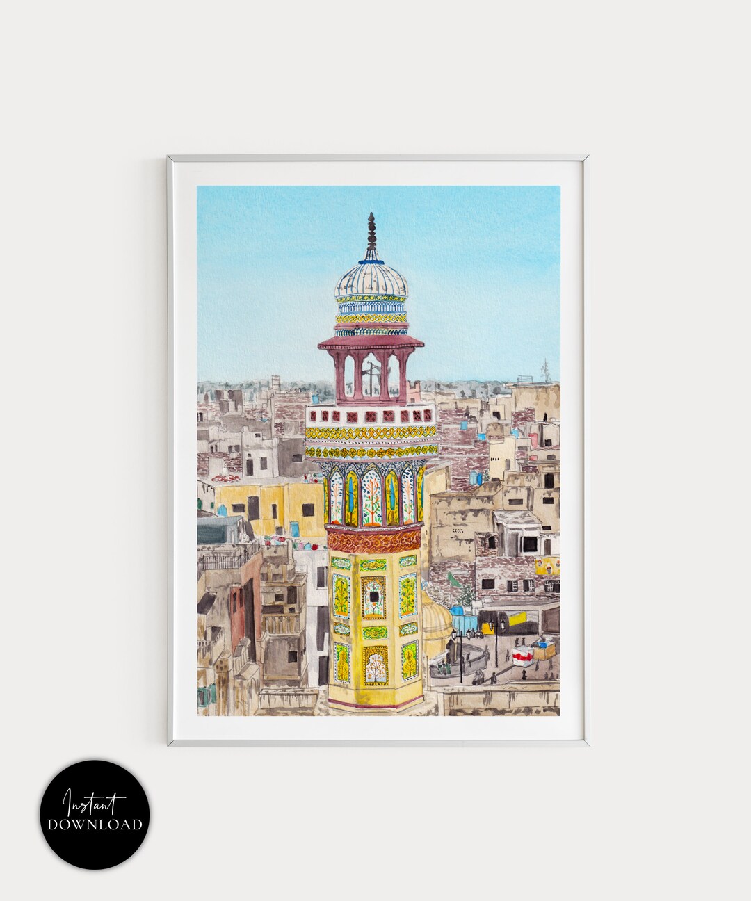 Wazir Khan Mosque Print Pakistan Wall Art Pakistan Print - Etsy