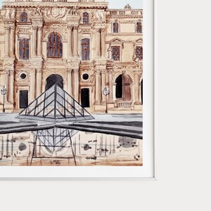 Louvre Print, Paris Wall Art, Louvre Museum, Paris Cityscape, Paris Art ...