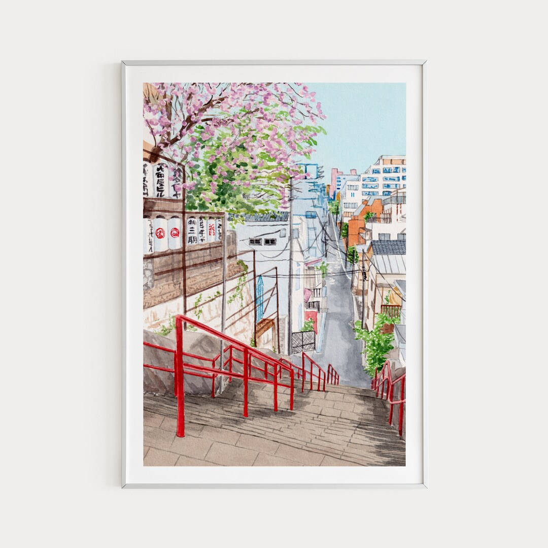 Tokyo Print, Japan Wall Art, Watercolor Print, Tokyo Cityscape ...