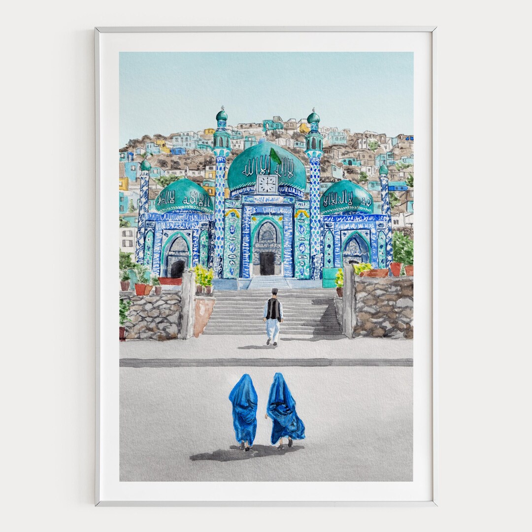 Kabul Watercolor Print, Afghanistan Wall Art, Kabul Cityscape Painting ...