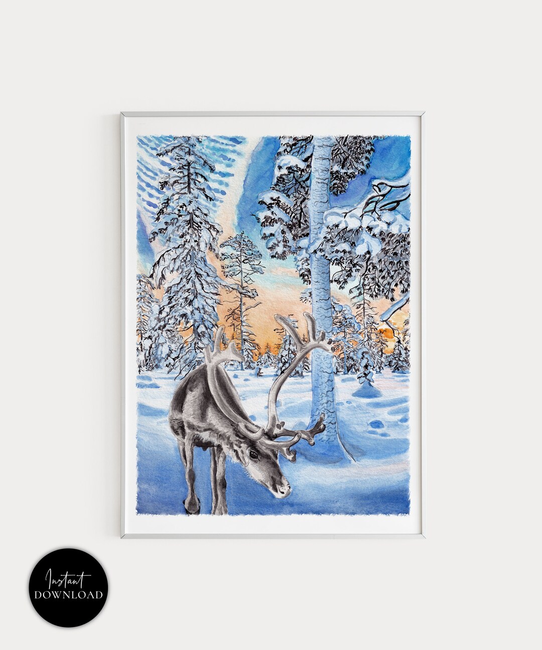 Lapland Finland, Lapland Print, Finland Art Print, Finland, Nordic Art ...